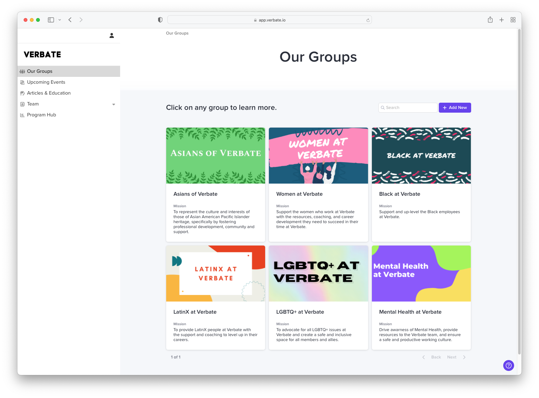 Verbate | Employee Resource Group Platform